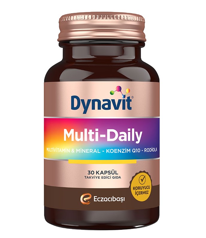 Dynavit Multi-Daily Multivitamin&Mineral-Koenzim Q10-Rodiola 30 Kapsül ...
