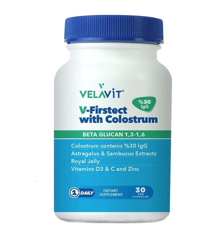 Velavit V-Firstect with Colostrum Takviye Edici Gıda 30 Kapsül ...