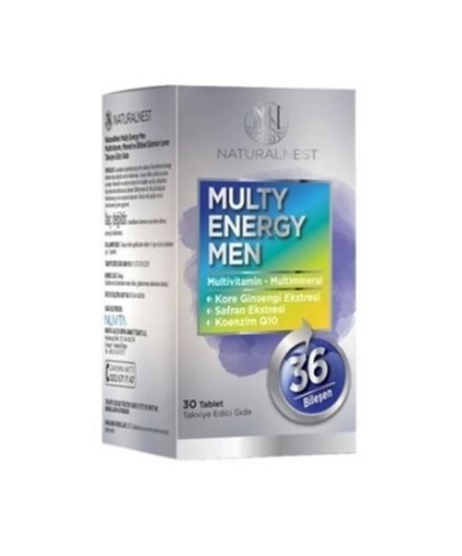 Naturalnest Multi Energy Men Takviye Edici Gıda 30 Tablet | ECZARAFI ...